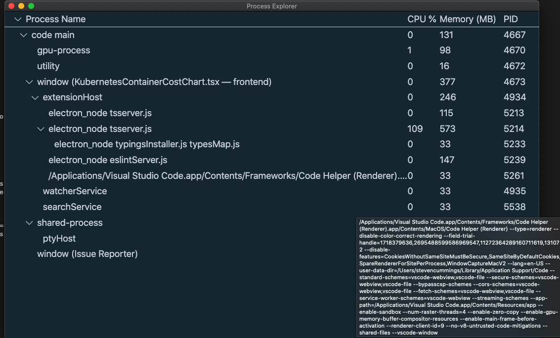VSCode using a lot of CPU (100%+) · Issue #136329 · microsoft/vscode · GitHub