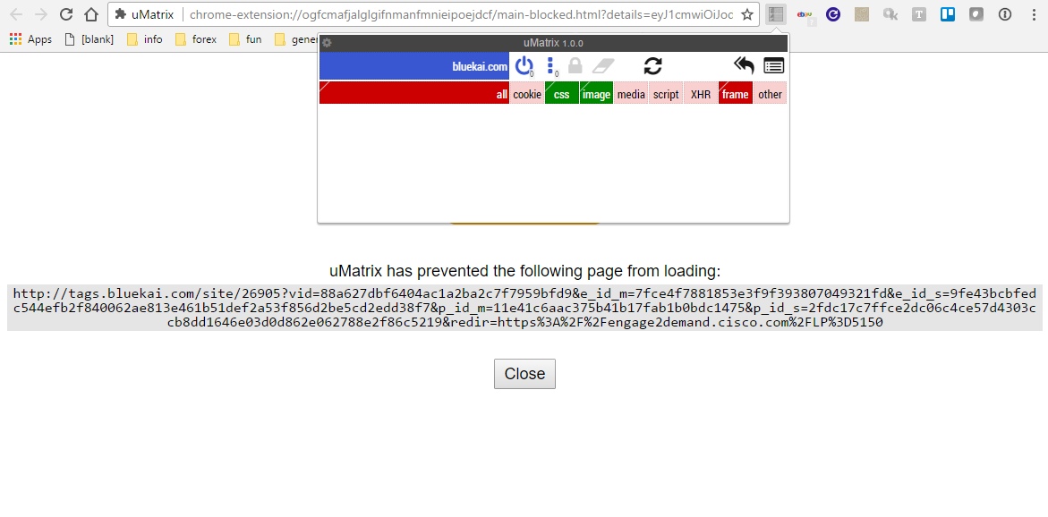 [Useability] Allow one-time clickthough when uMatrix blocks email tracking links · Issue #796 ...