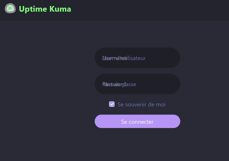 Uptime-Kuma : overlap in credentials login fields page and 2FA field · Issue #440 · themepark ...