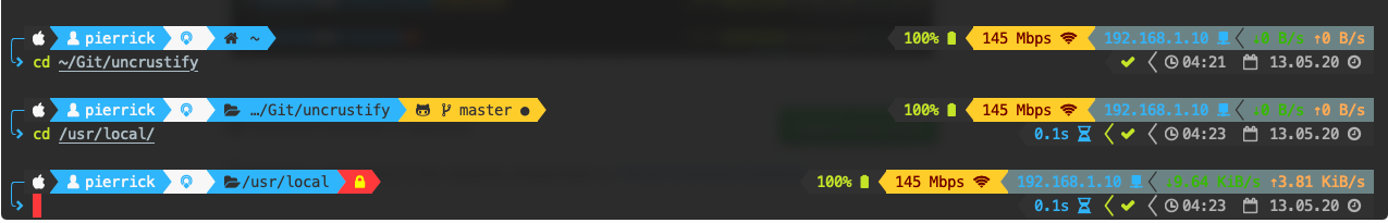 How can I change background color for "ip my_ip" segment ? (and the