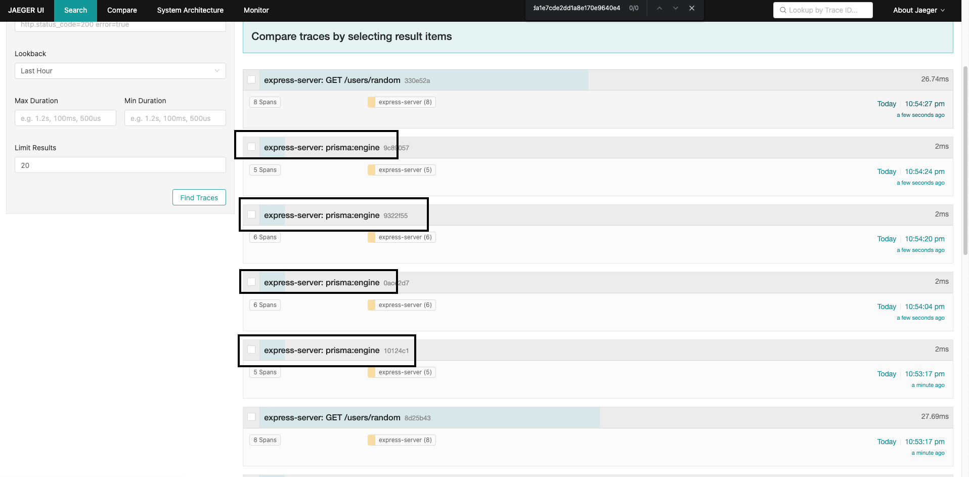 Tracing: `prisma:engine` spans always get sampled when using probability based samplers · Issue ...
