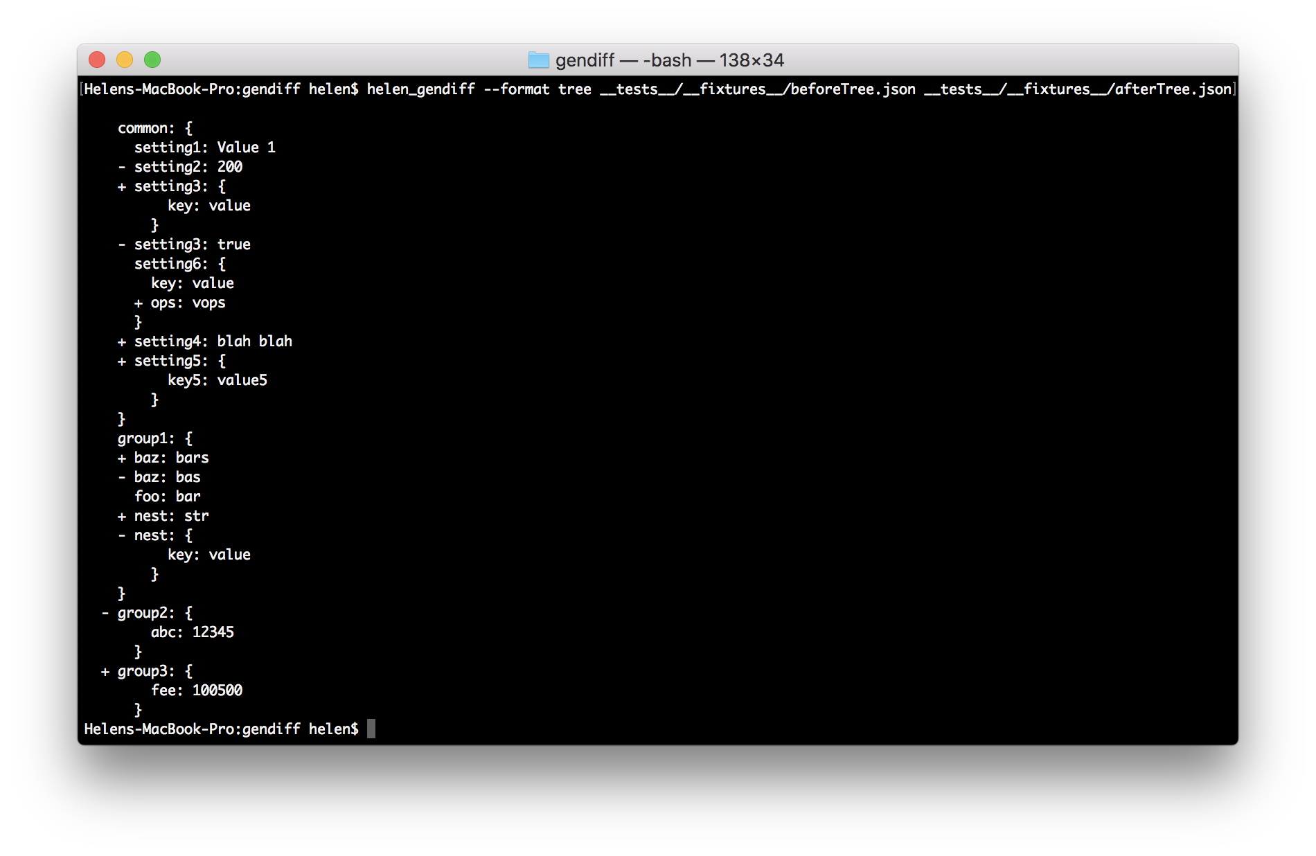 GitHub - helenkyryliuk/difference-generator: CLI that compares two configuration files and ...