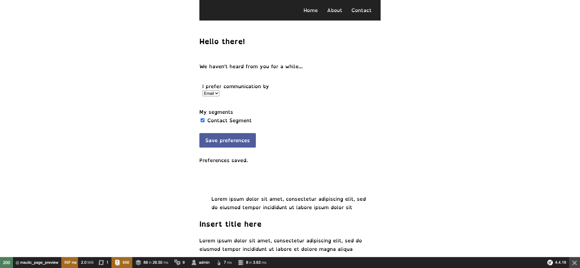 A couple of Mautic specific building blocks such as segment list & save preferences are missing ...