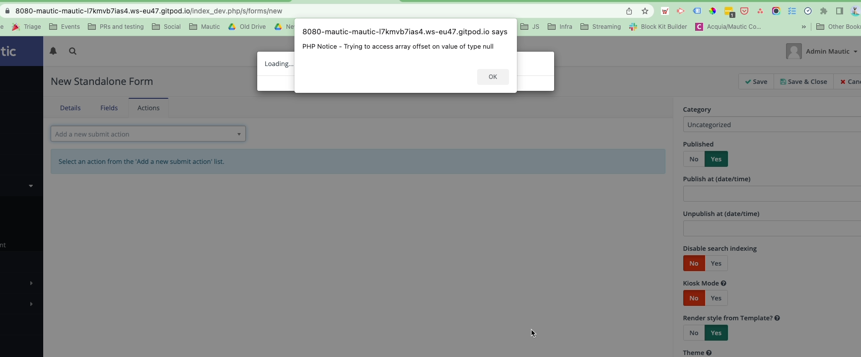 Error using 'push contact to integration' form action · Issue #11245 · mautic/mautic · GitHub