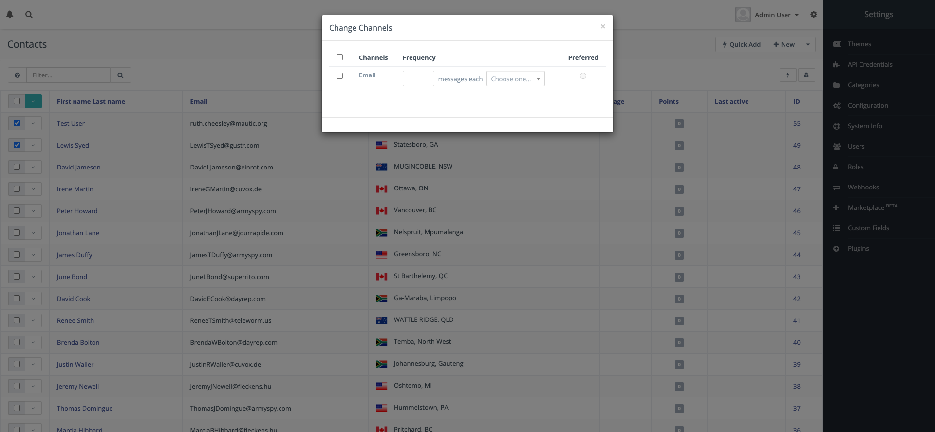 Change channels modal popup is missing save/cancel buttons · Issue #12597 · mautic/mautic · GitHub