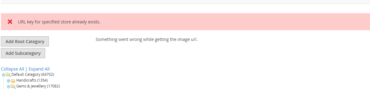 Edit category and save meta title gives URL key for specified store already exists. · Issue ...
