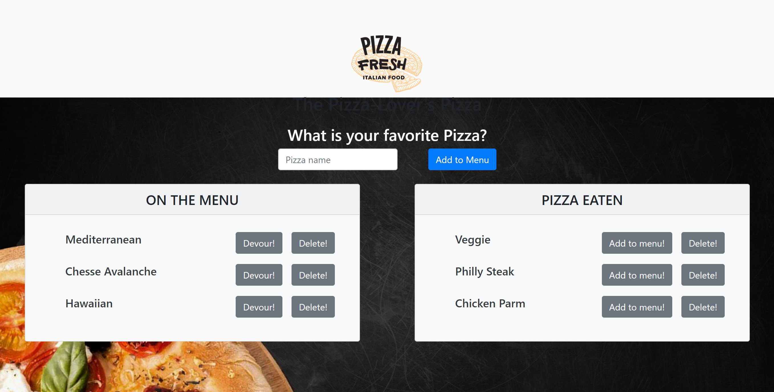 GitHub - rattanakleng/Pizza-Logger: The application is created with ...