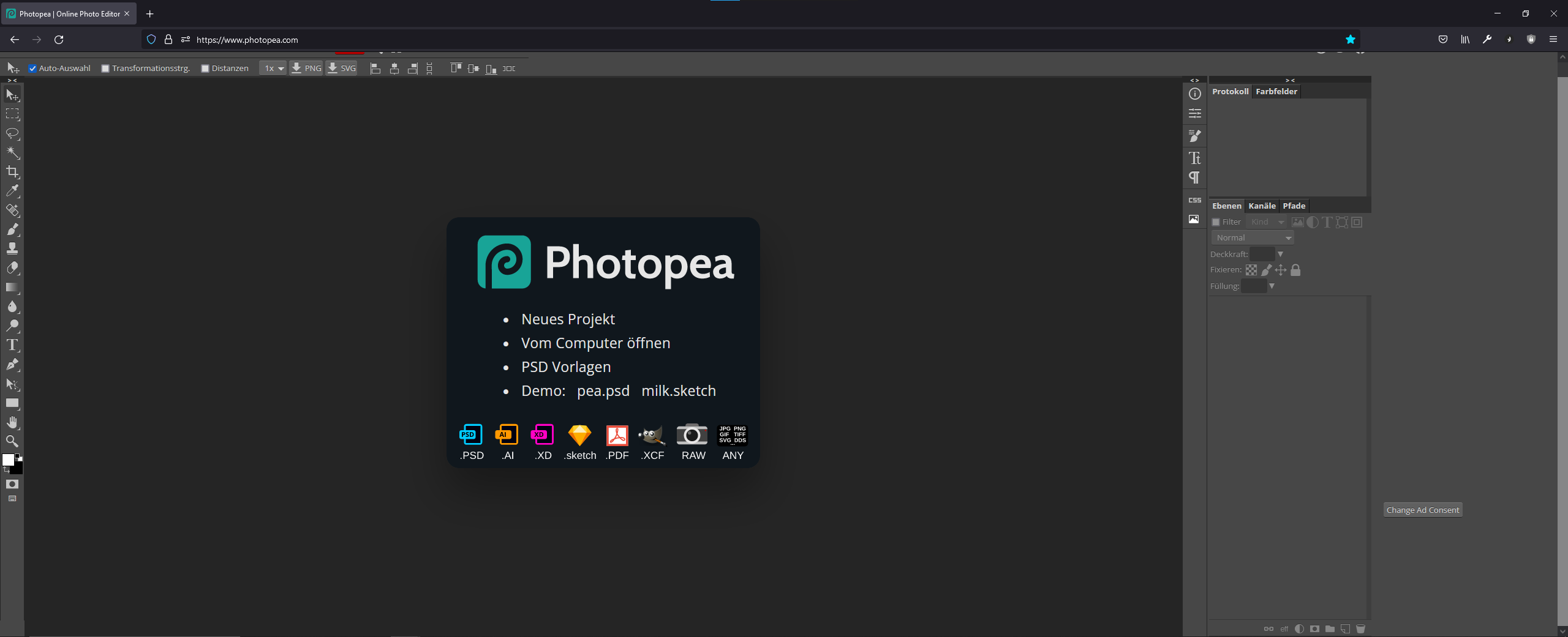 Page no longer adapts to screen size · Issue #3658 · photopea/photopea ...