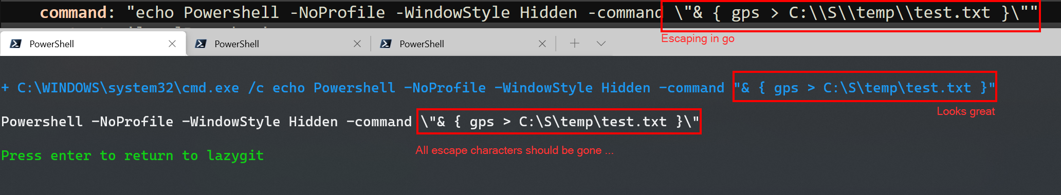 Custom command does not work like expected · Issue #1551 · jesseduffield/lazygit · GitHub
