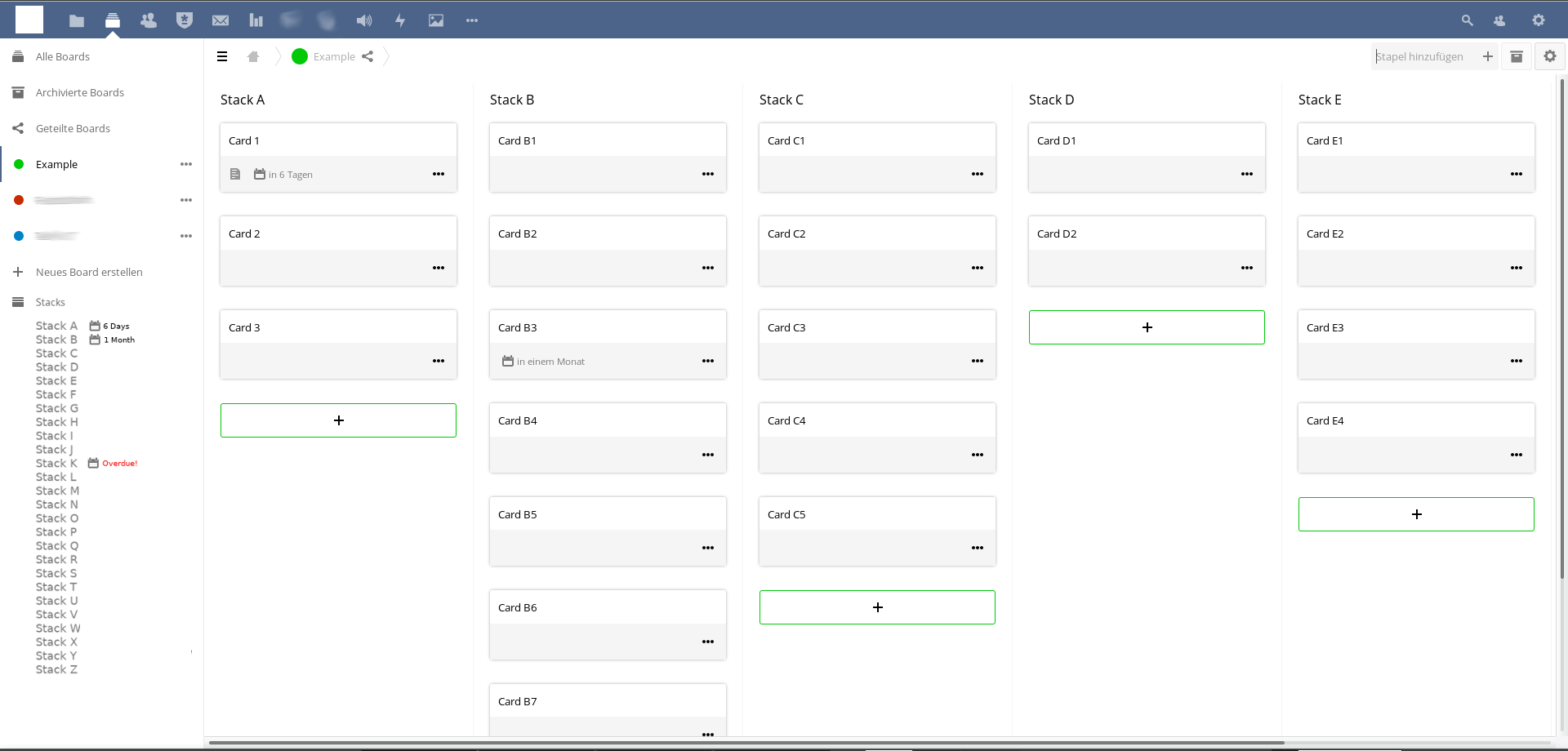 Better stack overview / selection when using many stacks on the same ...