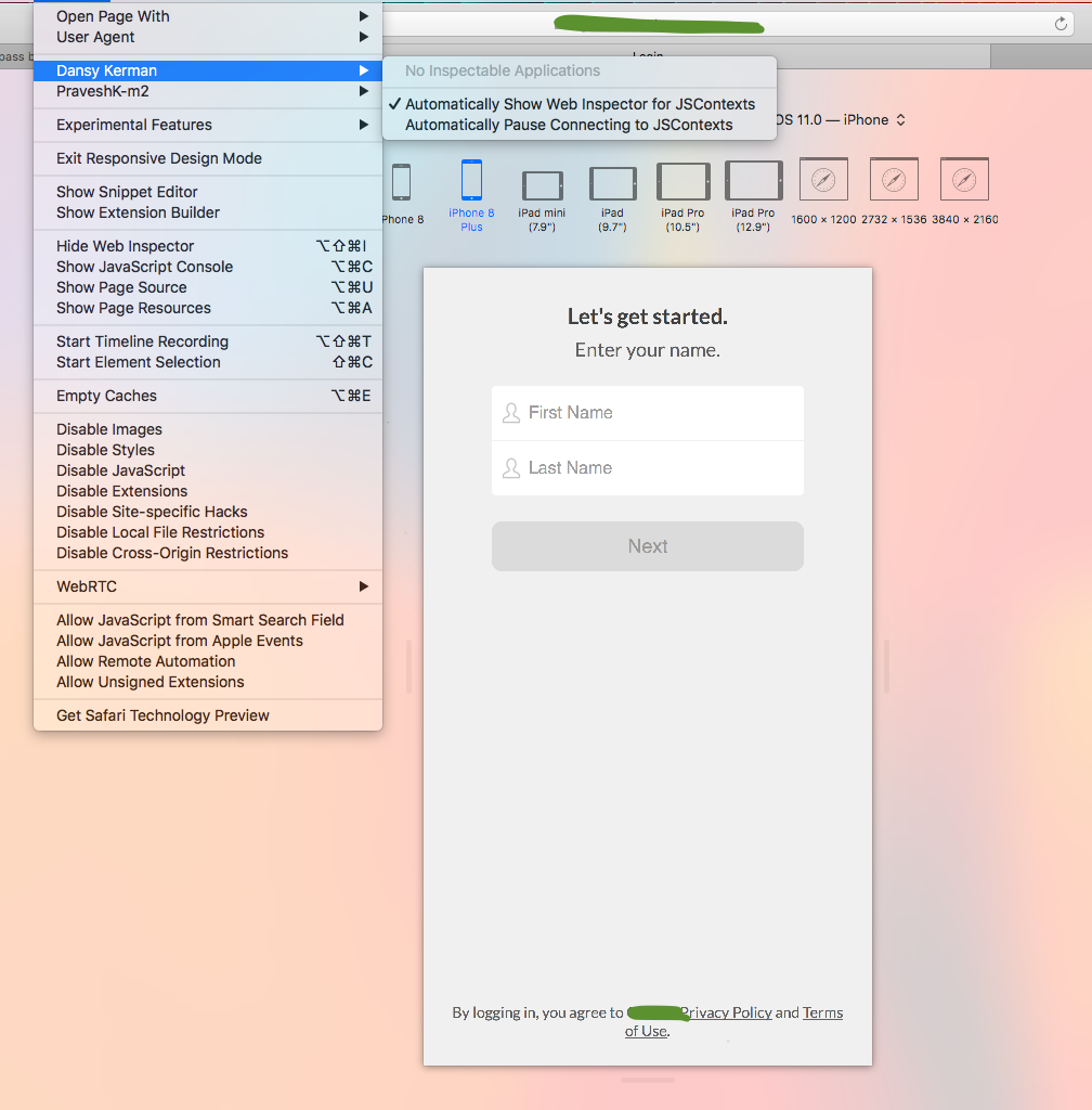 Not able to get the webview in actual device whereas I have the same webview in simulator ...
