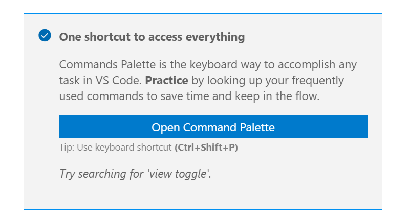 Advertise F1 instead of Ctrl+Shift+P to trigger the Command Palette ...