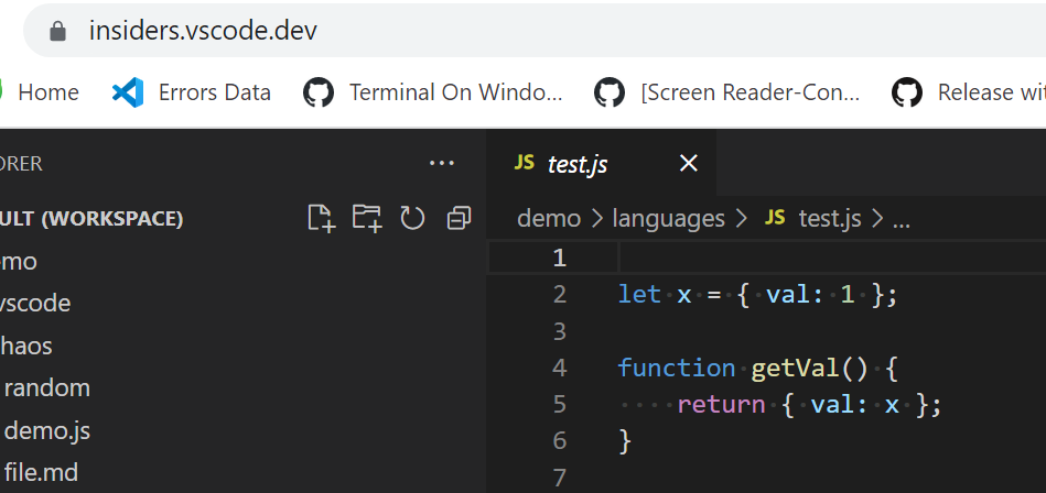 vscode.dev Insiders colouring issue · Issue #142222 · microsoft/vscode ...