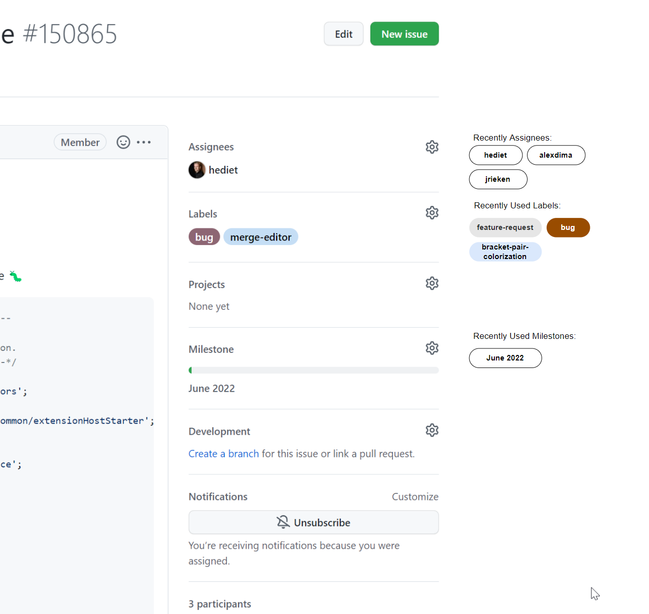 Recently Used Labelsmilestonesassignees · Issue 5671 · Refined Githubrefined Github · Github 7941