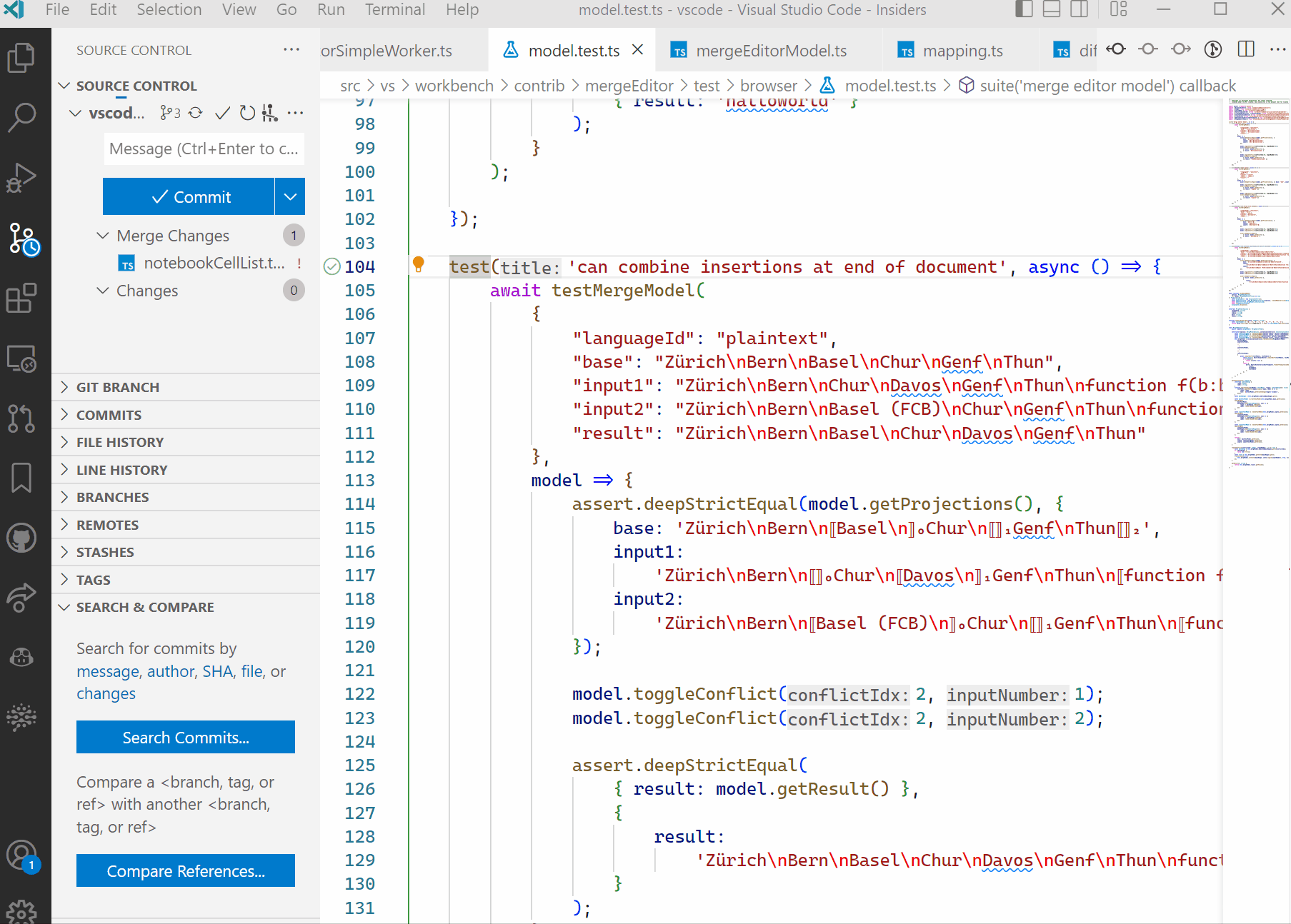 Merge Editor auto picks changes and do not show conflicts · Issue ...