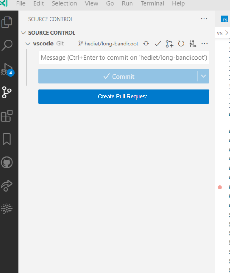 Show button in SCM view rather than a notification to prompt for ... Show button in SCM view rather than a notification to prompt for ...