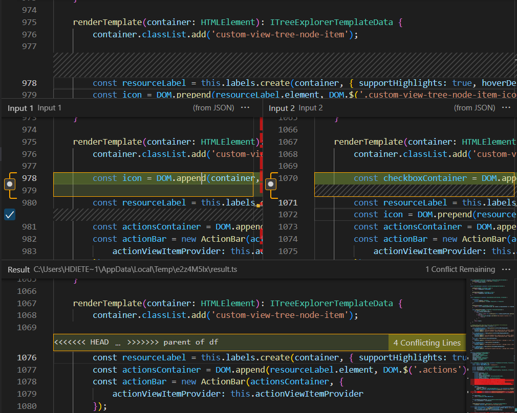 Merge editor and base · Issue #160247 · microsoft/vscode · GitHub