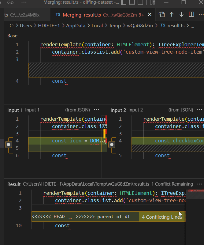 Merge Editor: Highlight conflicts that just are a single view zone · Issue #160276 · microsoft ...