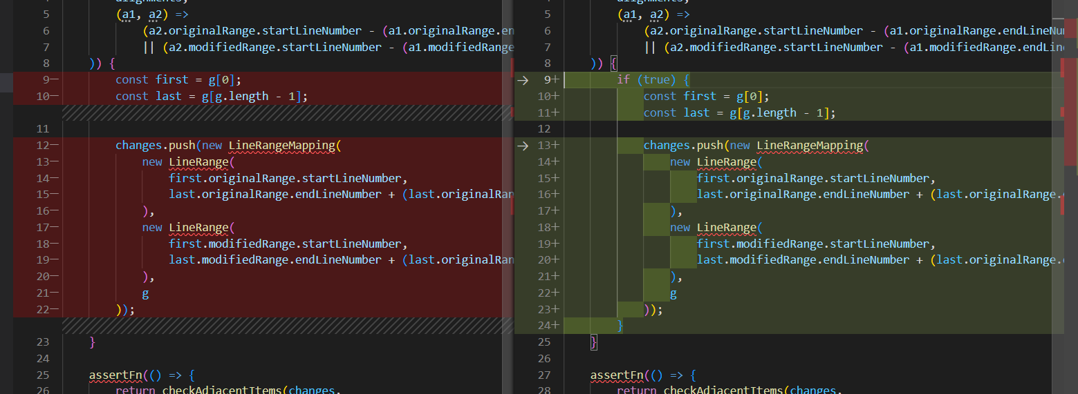 diff experimental algorithm ignores white space changes · Issue #160269 · microsoft/vscode · GitHub