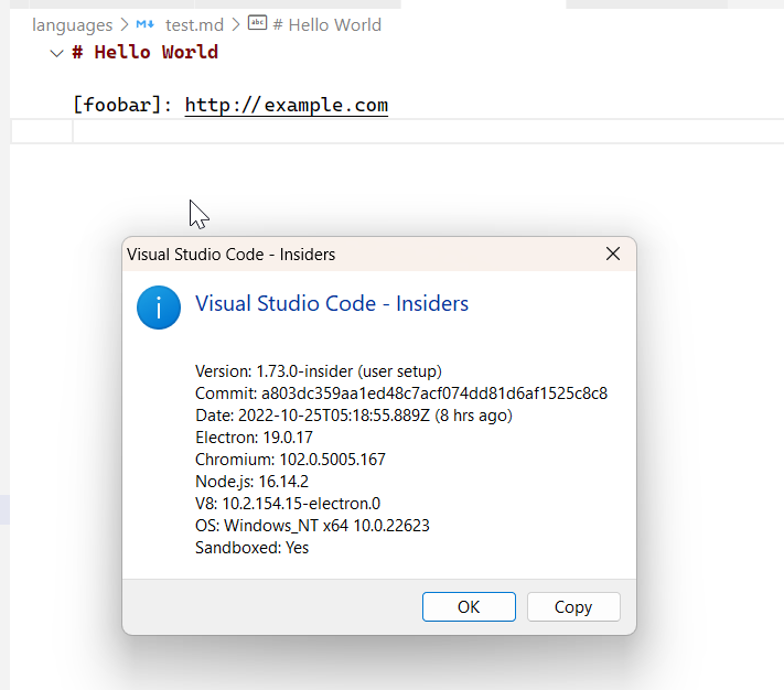 Add diagnostics for unused link definitions · Issue #162776 · microsoft/vscode · GitHub