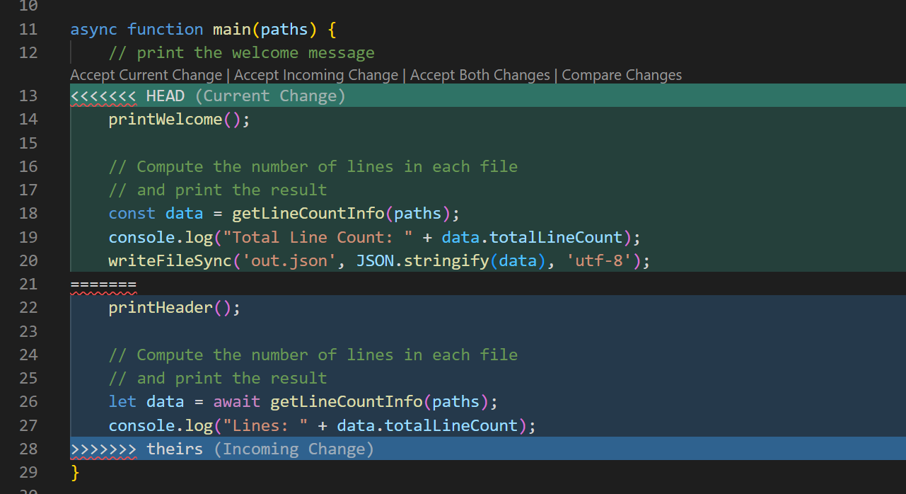 Investigate Git Conflict Markers: Git Conflicts Are Bigger · Issue #160411 · microsoft/vscode ...