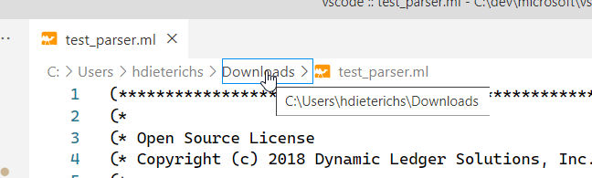 Support Context Menu In Breadcrumb Navbar · Issue 172515 · Microsoftvscode · Github