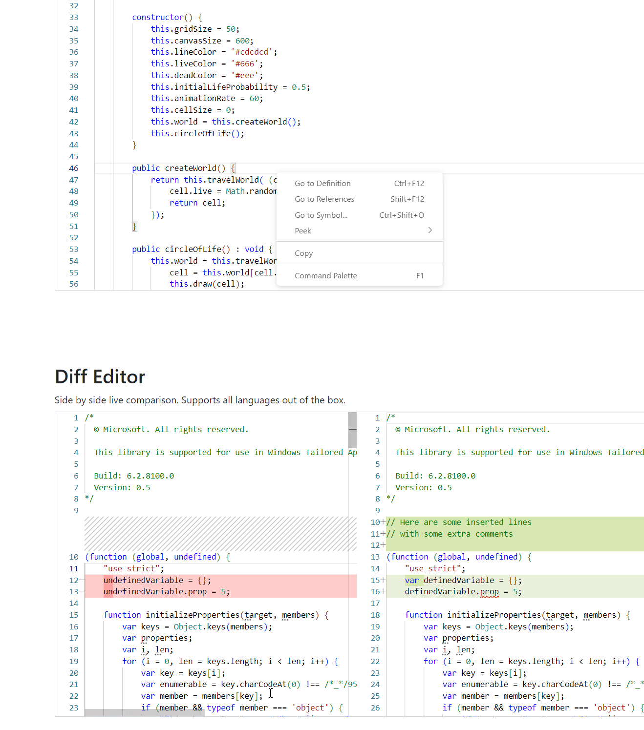Context menu flickers and disappears with multiple editors on the page · Issue #2672 · microsoft ...