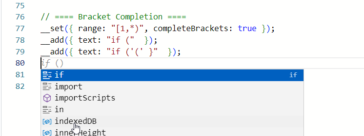 Bracket Completions Doesnt Work When Intellisense Menu Is Open · Issue 156597 · Microsoft