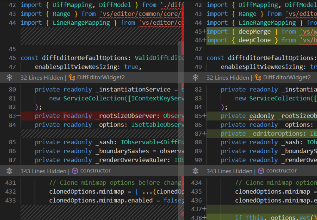 Diff Editor: Collapse Unchanged Code - Show Context Header · Issue #185781 · microsoft/vscode ...