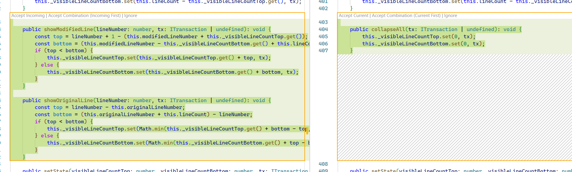 Merge Editor: Diff Both Inputs Against Each Other · Issue #157496 · microsoft/vscode · GitHub
