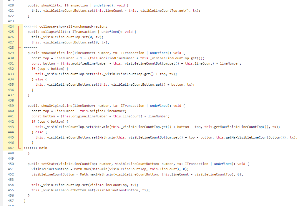 Merge Editor: Diff Both Inputs Against Each Other · Issue #157496 · microsoft/vscode · GitHub