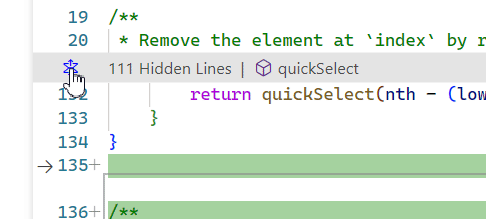 [Improvement] Icons to expand and contract the hidden lines should be placed on top of each ...