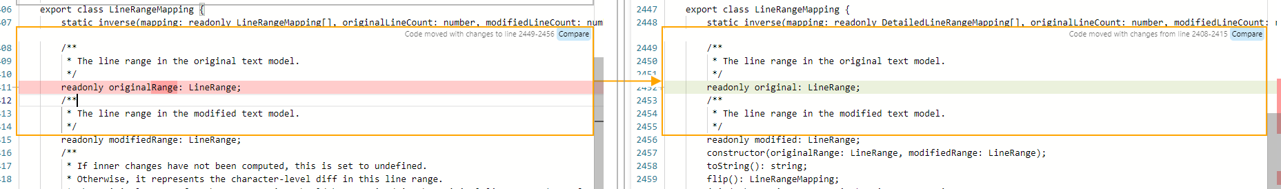 Moved Code Should Scan Previous/Next Lines · Issue #191983 · microsoft/vscode · GitHub
