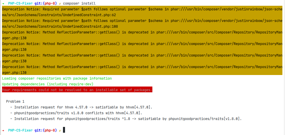 remove conflict with hhvm · Issue #47 · PHPUnitGoodPractices/Traits · GitHub