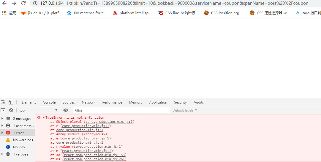 Ui lens is blank when touch search button · Issue #3088 · openzipkin/zipkin · GitHub