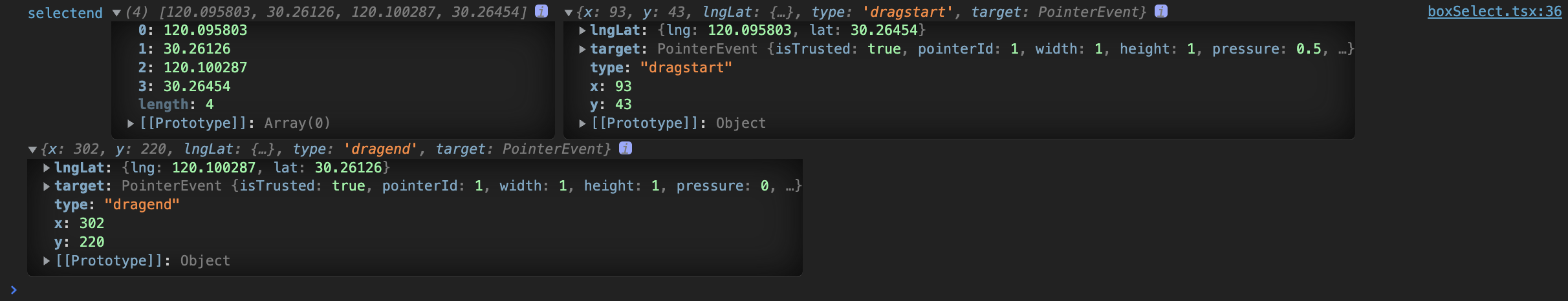 scene 的 selectend 事件期望也返回像数坐标 · Issue #1560 · antvis/L7 · GitHub