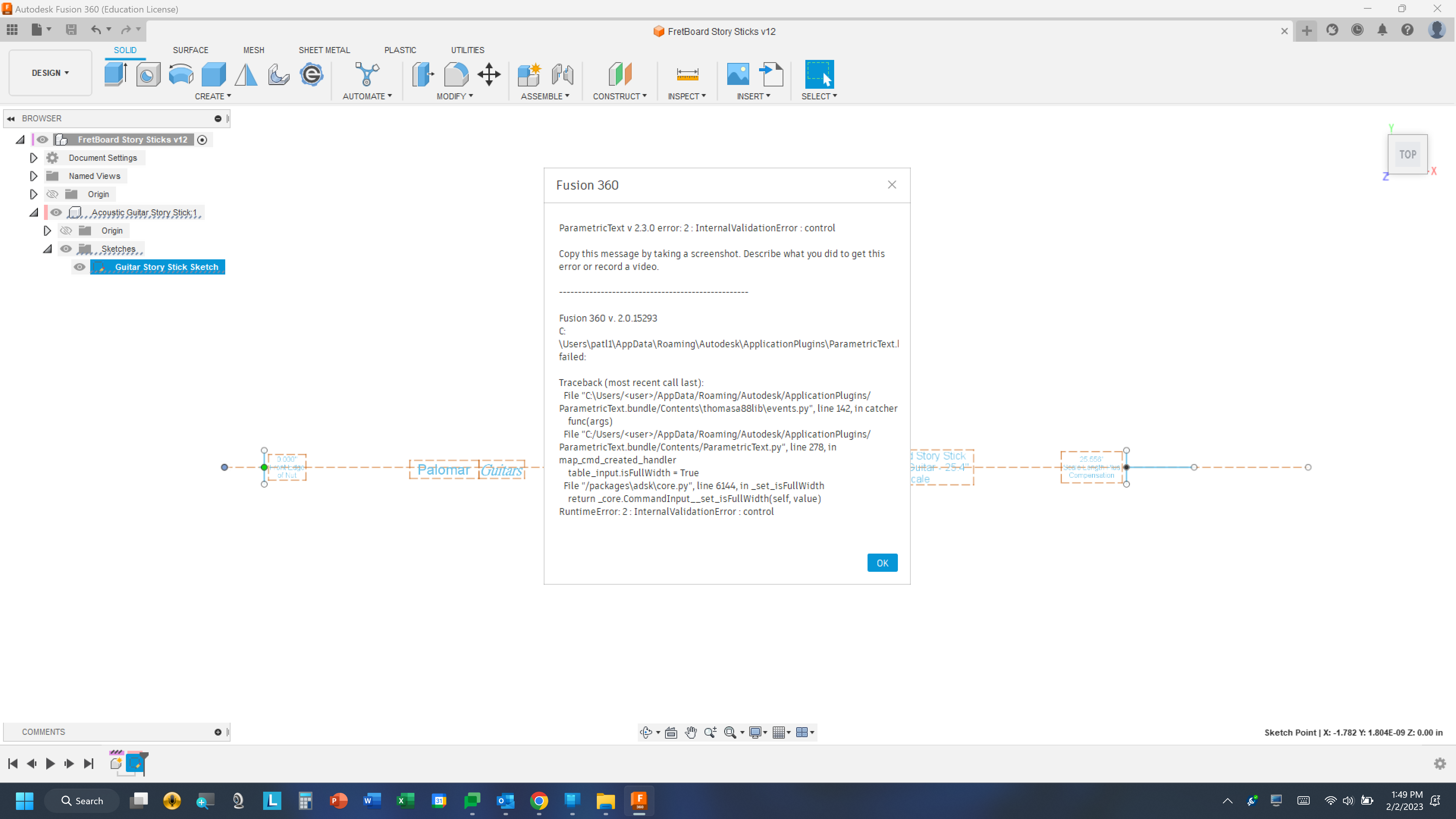 Cannot open "Change Text Parameters": "2 : InternalValidationError : control" · Issue #47 ...