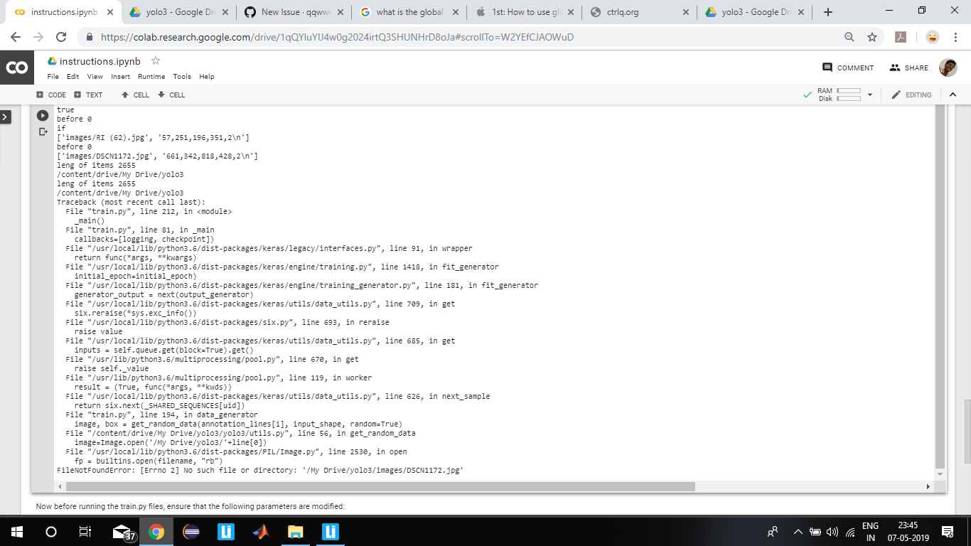 issue with training train.py · Issue #434 · qqwweee/keras-yolo3 · GitHub
