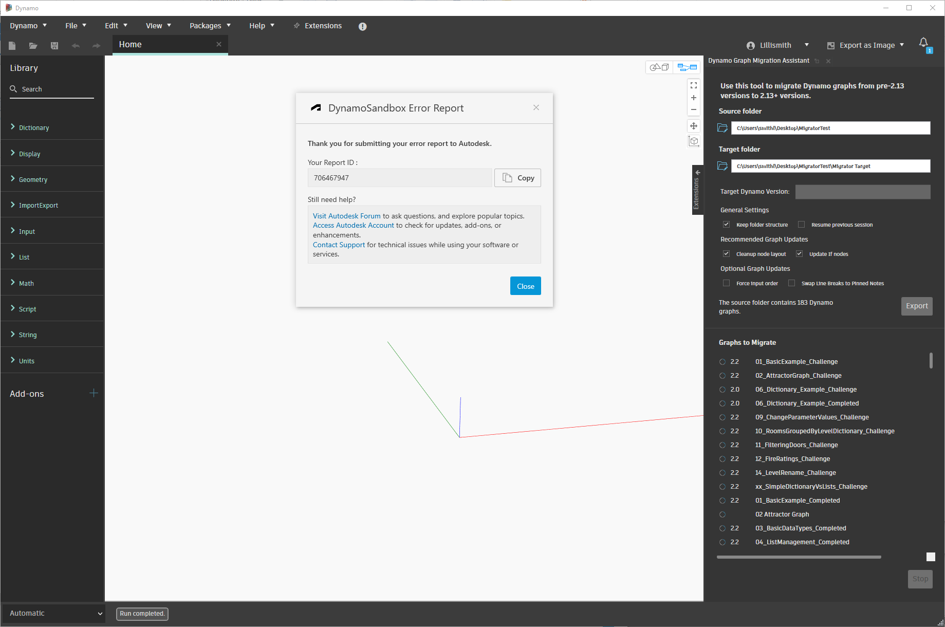 Crash setting target version · Issue #3 · DynamoDS/DynamoGraphMigrationAssistant · GitHub