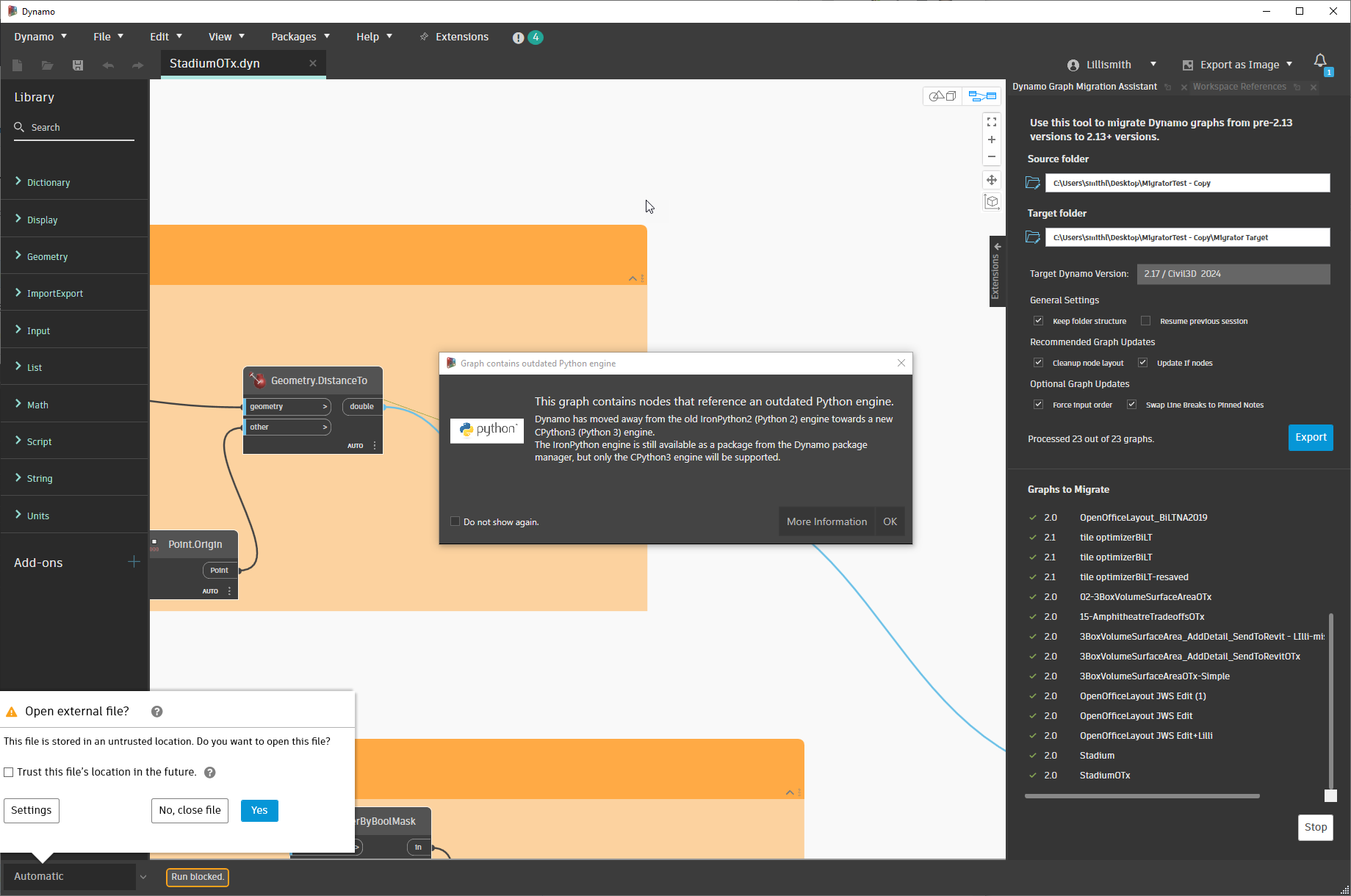 Change Export to View File Location after Migration Assistant is done. · Issue #5 · DynamoDS ...