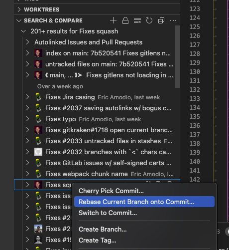 Interactive Rebase Add A Way To Search For Commit Messages · Issue 2050 · Gitkrakenvscode