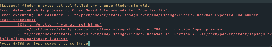 lsp finder error · Issue #971 · nvimdev/lspsaga.nvim · GitHub