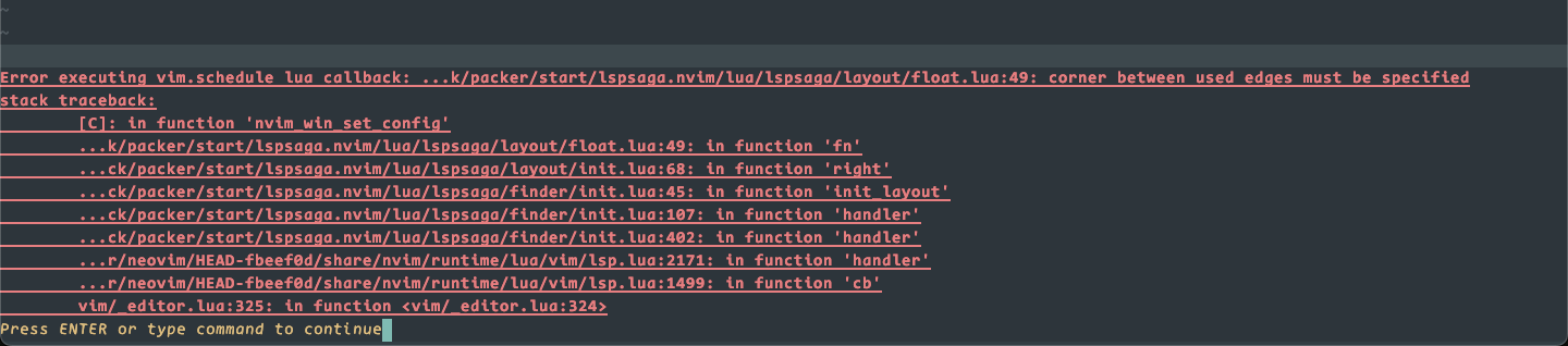 lsp finder error · Issue #1121 · nvimdev/lspsaga.nvim · GitHub