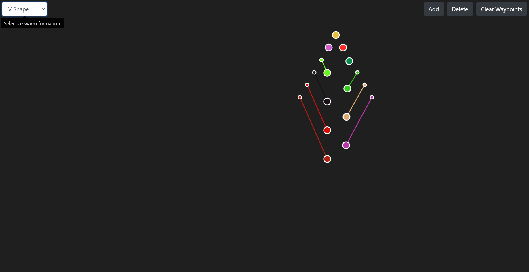 GitHub - egebilecen/eb-drone-swarm: (WORK IN PROGRESS) 2D Drone Swarm simulation using Javascript.