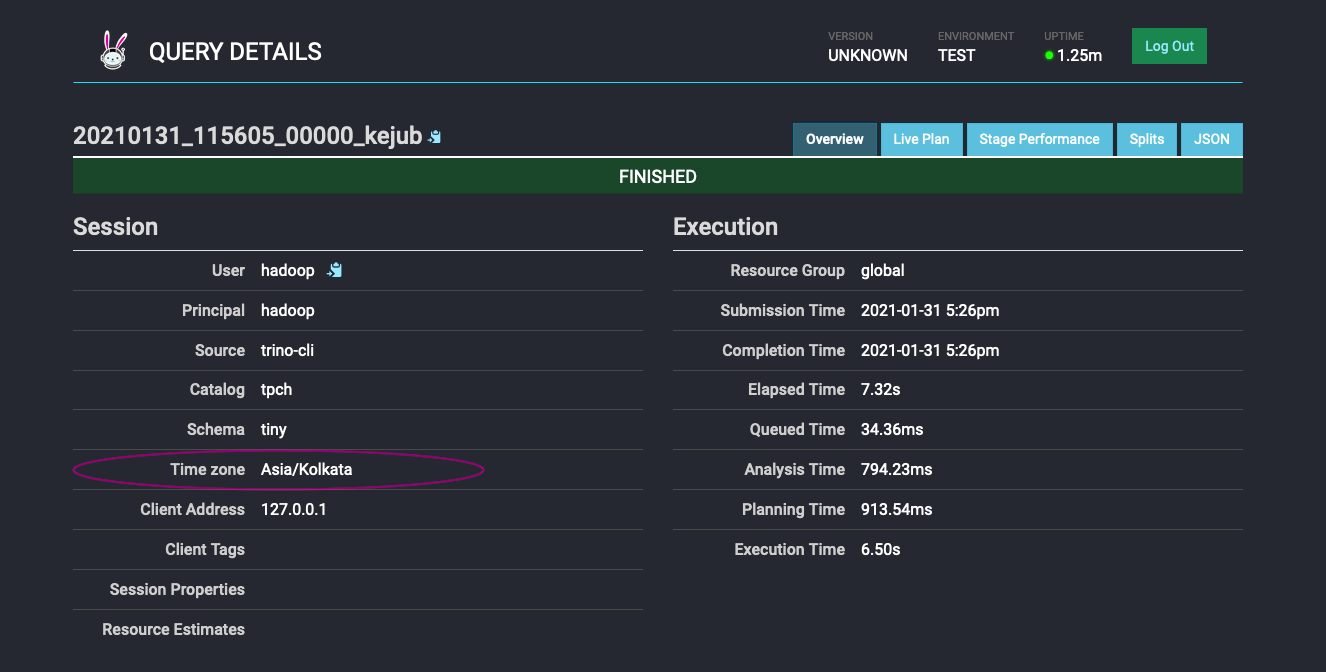 Show session zone in query details page · Issue #4196 · trinodb/trino · GitHub