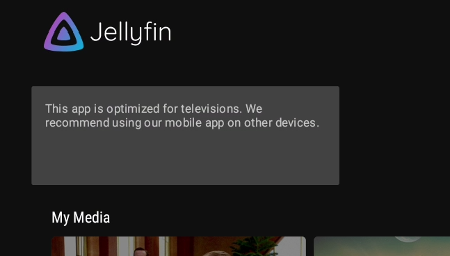 Option to remove windows warniign about app being optimized for a TV/ · Issue #2881 · jellyfin ...