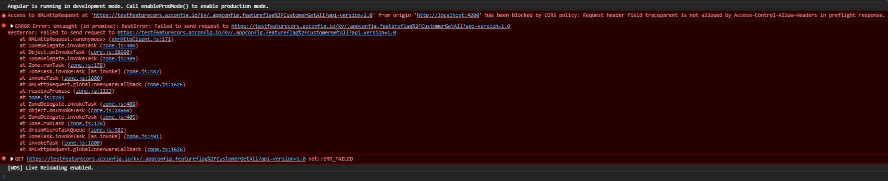 App Configuration CORS issue Anguler front end app · Issue #566 · Azure/AppConfiguration · GitHub