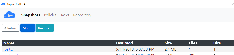 KopiaUI under win10 - mounting does not work in v0.8.4 · Issue #1044 ...