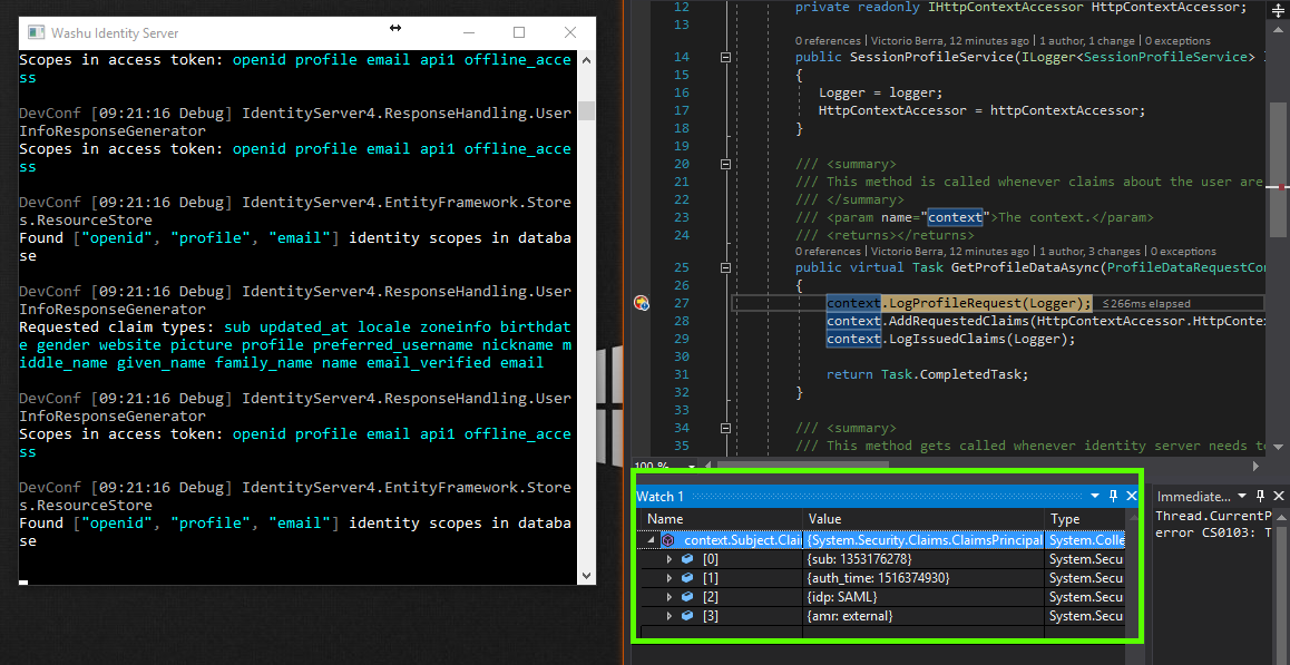 How can I retrieve the AuthenticationProperties in a controller/service after SignInAsync is ...
