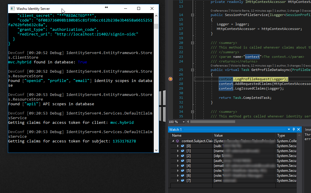 How can I retrieve the AuthenticationProperties in a controller/service after SignInAsync is ...
